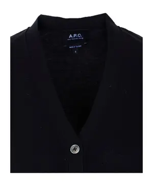 A.p.c. Logo Intarsia V-neck Cardigan