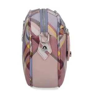 VIVIENNE WESTWOOD Logo Plaque Checked Crossbody Bag