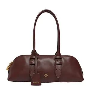 Pinko Logo Plaque Shoulder Bag - Red