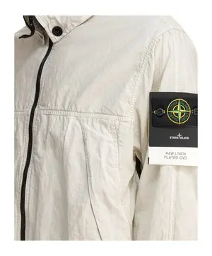 Stone Island Raw Linen Jacket - Sand-colored