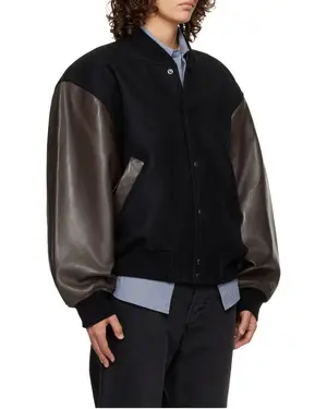 Studio Nicholson Long Sleeve Bomber Jacket