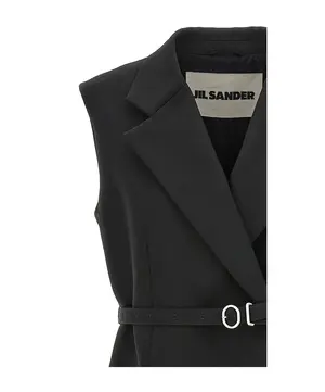 JIL SANDER Belted V-neck Vest