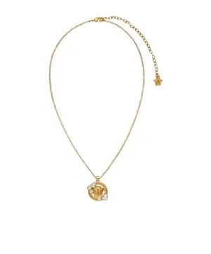 Versace Medusa Embellished Pendant Necklace - Golden