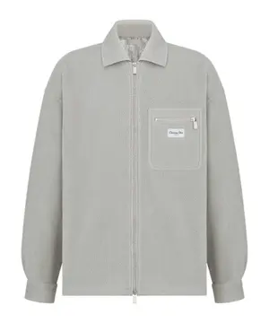 Dior Cd Couture Zipped Overshirt - Grey
