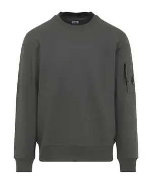 C.P. COMPANY Lens Detailed Crewneck Sweatshirt - Black