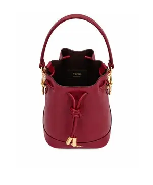 Fendi Mon Tresor Drawstring Mini Bucket Bag - Red