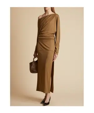 Khaite Junet Draped Maxi Dress