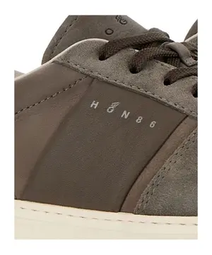 Hogan Lace-up Round Toe Sneakers - Brown