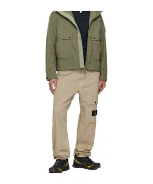 Stone Island Loose Fit Logo Patch Cargo Pants
