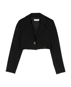Monnalisa Single-breasted Cropped Blazer