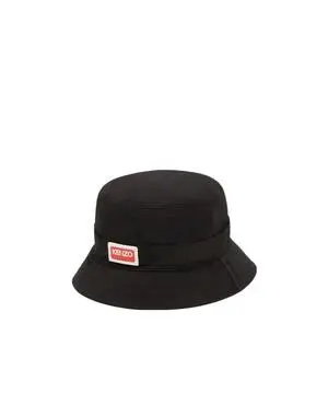 Kenzo Jungle Logo Patch Bucket Hat - Black