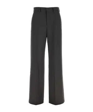 Valentino Garavani Pleat Detailed Wide Leg Pants - Black