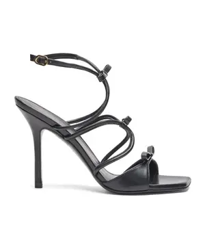 STUART WEITZMAN 100mm Tully Bow Detail Stiletto Sandals - Black