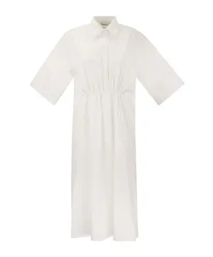 Max Mara Gathered Drawstring Dress
