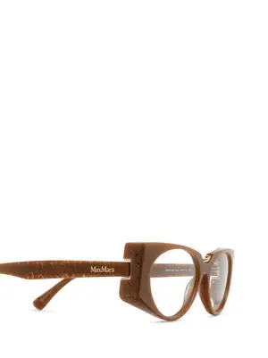 Max Mara Oval Frame Eyeglasses - Brown