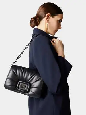 ROGER VIVIER Viv' Choc Shoulder Bag - Black