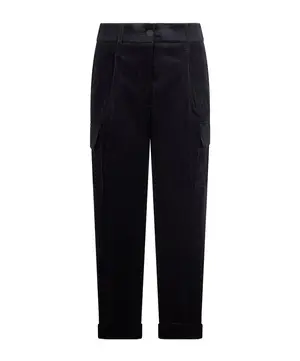 Peserico Cropped Cargo Pants - Black