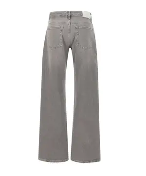 7 For All Mankind Low-rise Straight Leg Jeans - Grey