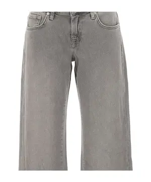 7 For All Mankind Low-rise Straight Leg Jeans - Grey