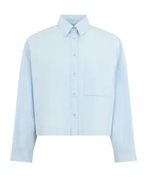 Peserico Cropped Pocket Shirt With Crystal Embellishment