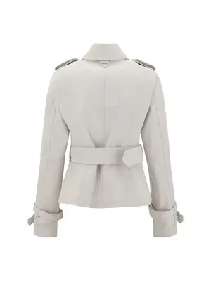 Burberry Belted Waist Zipped Trench Coat