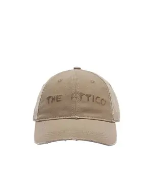 Attico Embroidered Baseball Cap - Brown