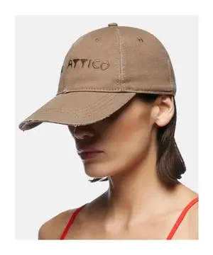 Attico Embroidered Baseball Cap - Brown