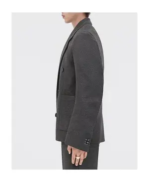 Bottega Veneta Logo Woolen Flannel Coat