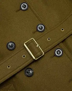 Burberry Double-breasted Coat With Belt And Logo Detail - Brown