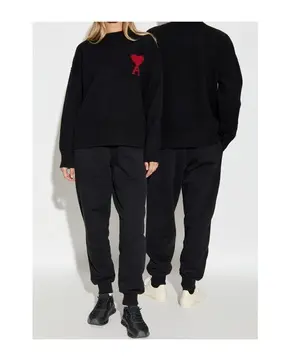 AMI Paris Elastic-waistband Track Pants - Black