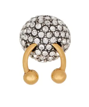 Balmain Embellished Piercing Ring - Silver