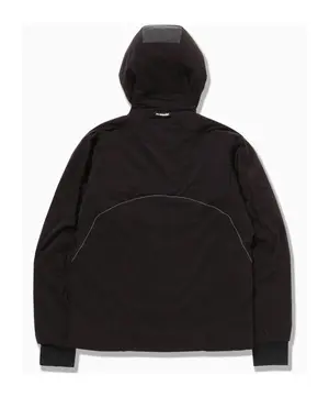 AND WANDER Hooded Casual Jacket - Black