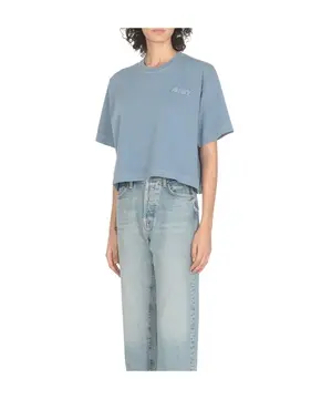 AUTRY Short Sleeve T-shirt With Embossed Logo - Blue