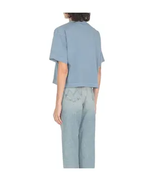 AUTRY Short Sleeve T-shirt With Embossed Logo - Blue