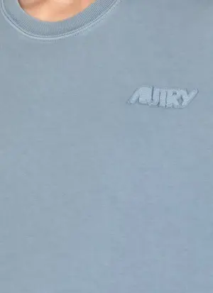 AUTRY Short Sleeve T-shirt With Embossed Logo - Blue