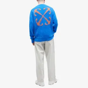 Off-White Arrows Intarsia Crew Neck Jumper - Blue