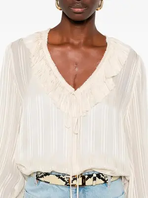 Pinko Biddy Ruffled Long Sleeved Blouse