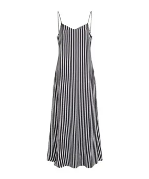 Tommy Hilfiger Sleeveless Striped Maxi Dress - Black