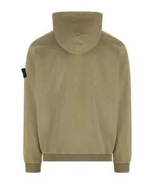 Stone Island Logo Patch Zip-up Hooded Jacket