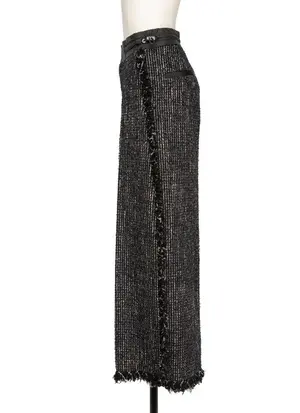 Sacai Tweed Straight Leg Trousers