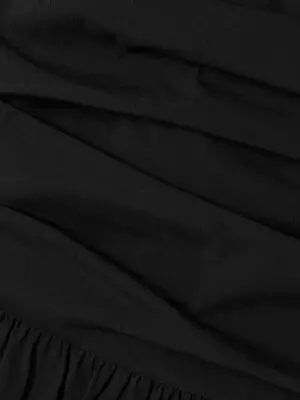 ST. AGNI Strapless Crinkled Cotton-blend Maxi Dress
