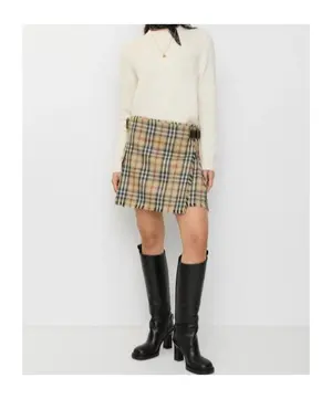 Burberry Checked Frayed-edge Mini Kilt