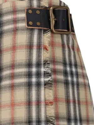 Burberry Checked Frayed-edge Mini Kilt