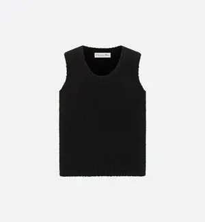 Dior Textured Knit Twinset With Gold-finish Tribales Buttons