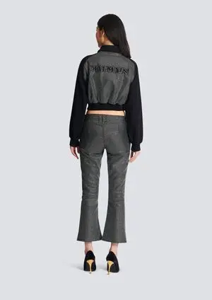 Balmain Embellished Cropped Jacket With Lion Snaps