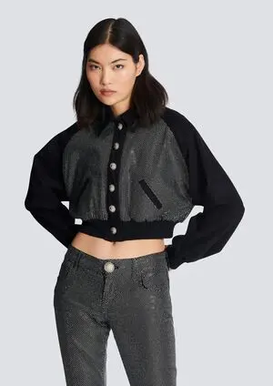 Balmain Embellished Cropped Jacket With Lion Snaps