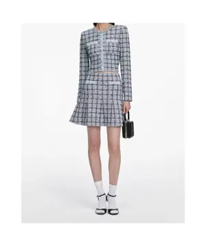 SELF-PORTRAIT Checked Mini Skirt