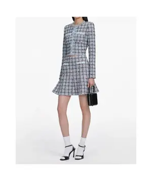 SELF-PORTRAIT Checked Mini Skirt