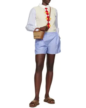 Marni Striped Elastic Waist Shorts