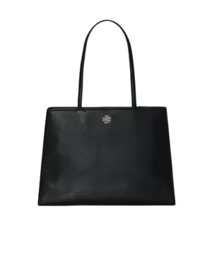 Tory Burch Double Handle Zipper Closure Handbag - Black